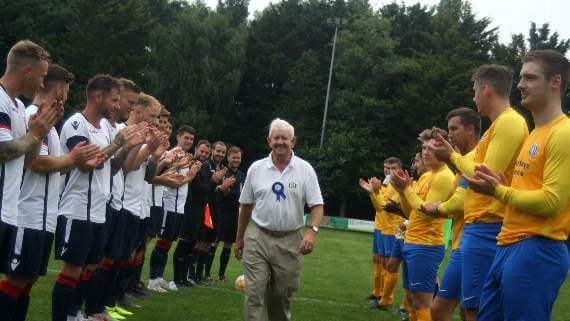 Dave Blanchford (80) honoured at Crediton AFC football day ...