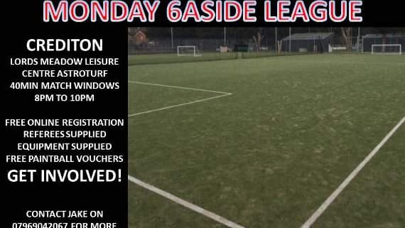 It’s now free to join Crediton and Exeter 6-a-side Soccer League ...