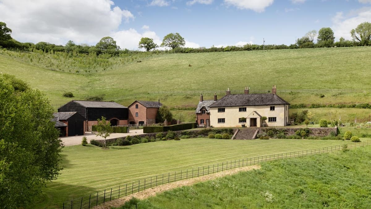 Thorverton period farmhouse for sale has "outstanding views" and a ...
